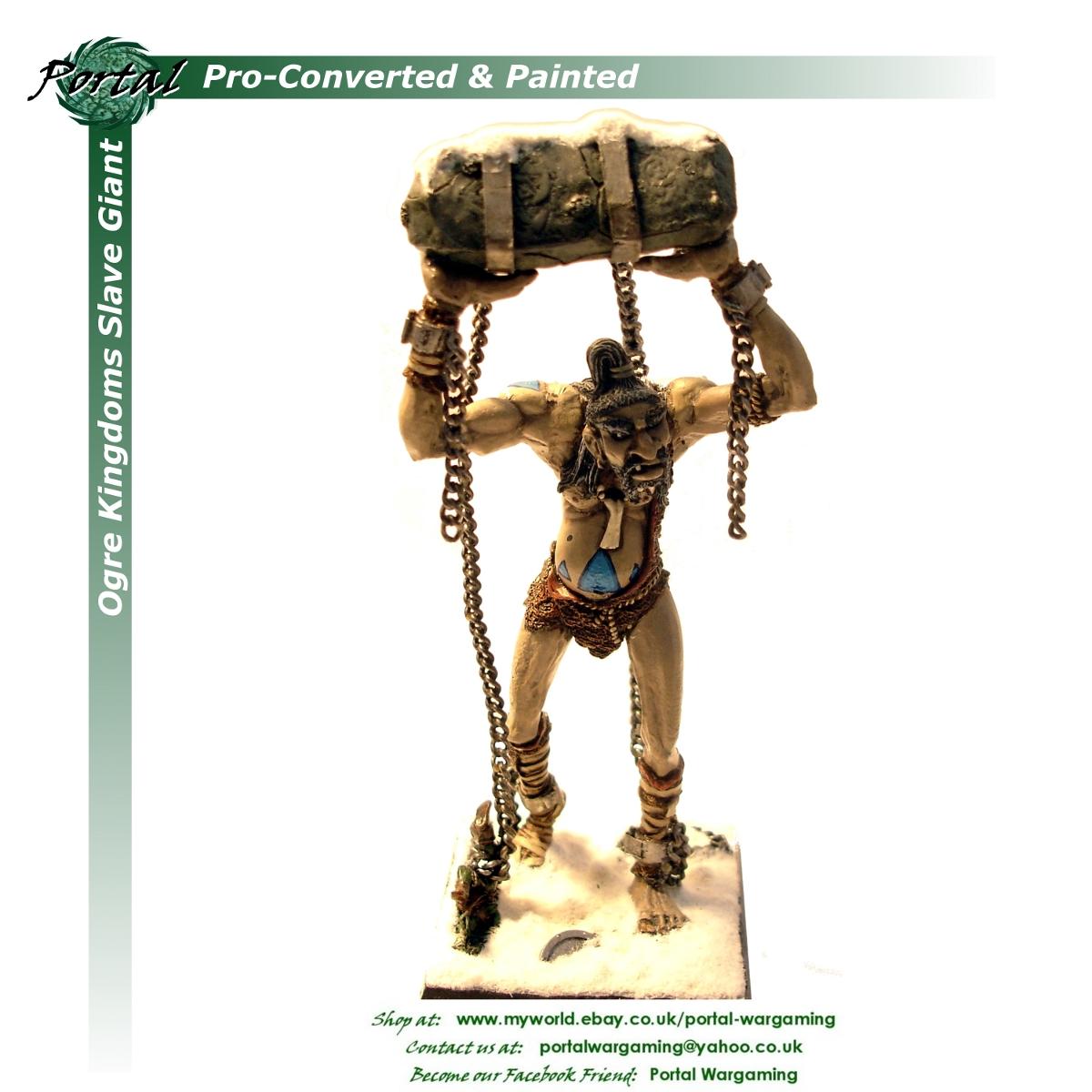 Giant, Ogre Kingdoms, Pro-converted, Pro-painted, Warhammer Fantasy - Ogre Kingdoms Slave Giant ...